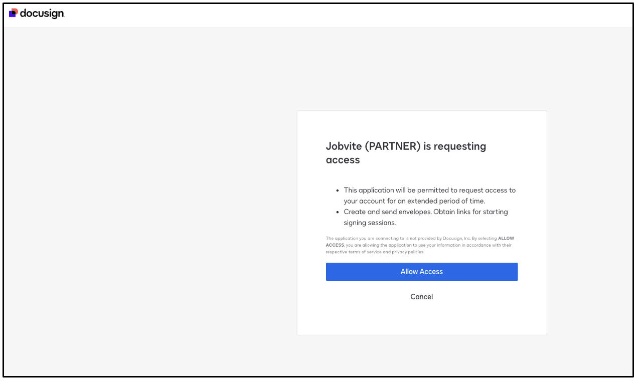 DocuSign Integration Updates – Jobvite Help Center